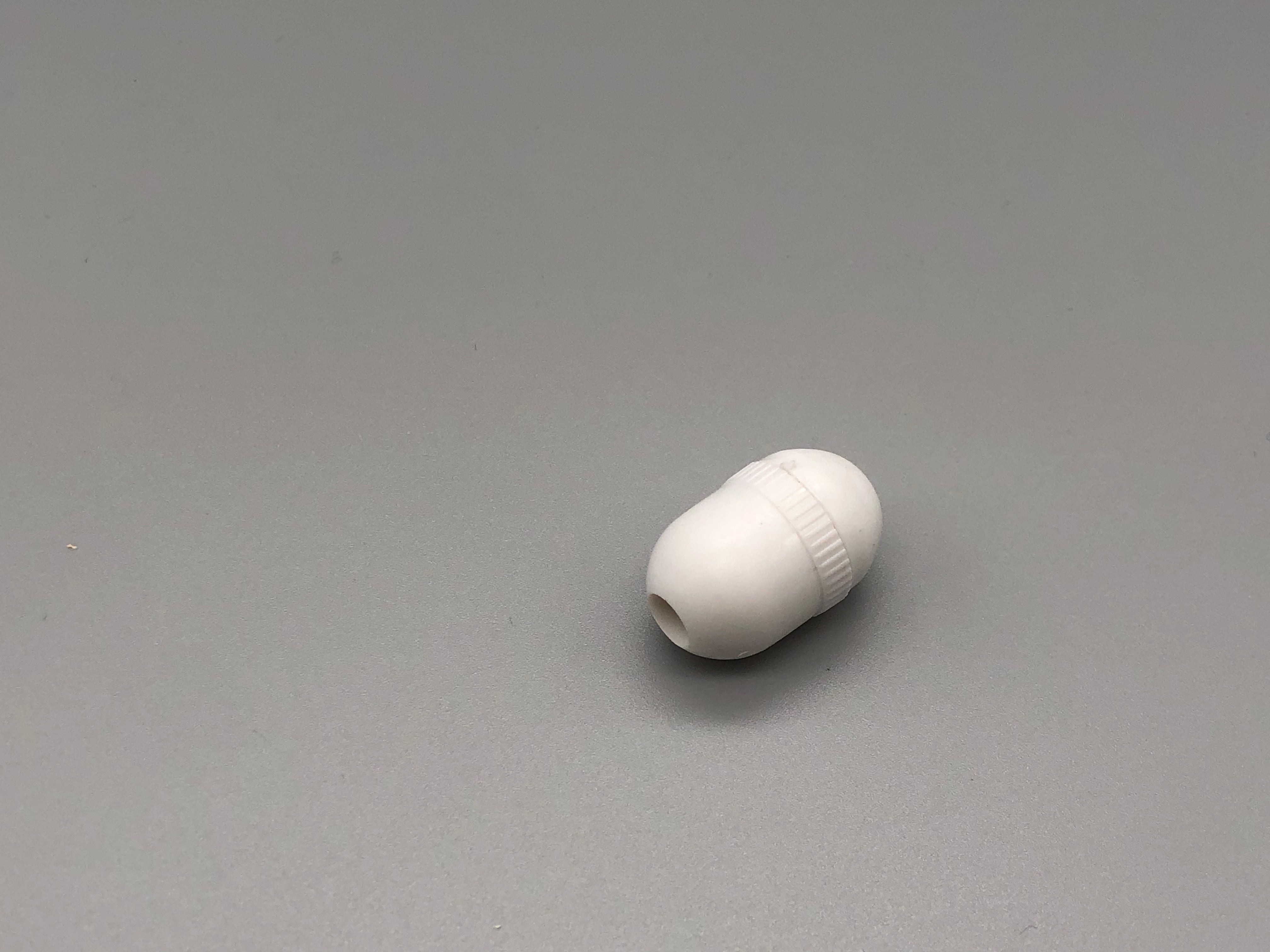 Plastic Cord Connector 2 piece tie connector - White Acorn - Cord Ligh