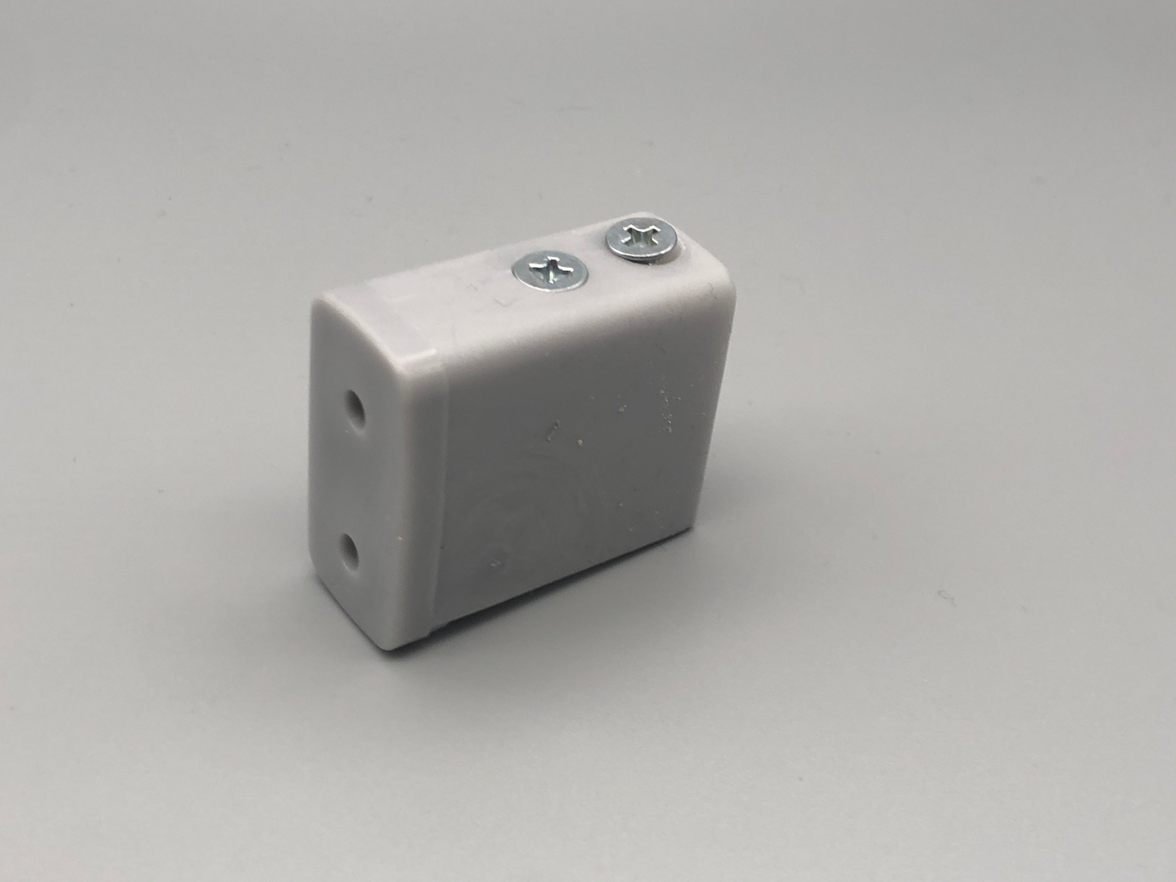 Cubicle Track End Bracket - Plastic End Bracket / Cap - Silver or Whit