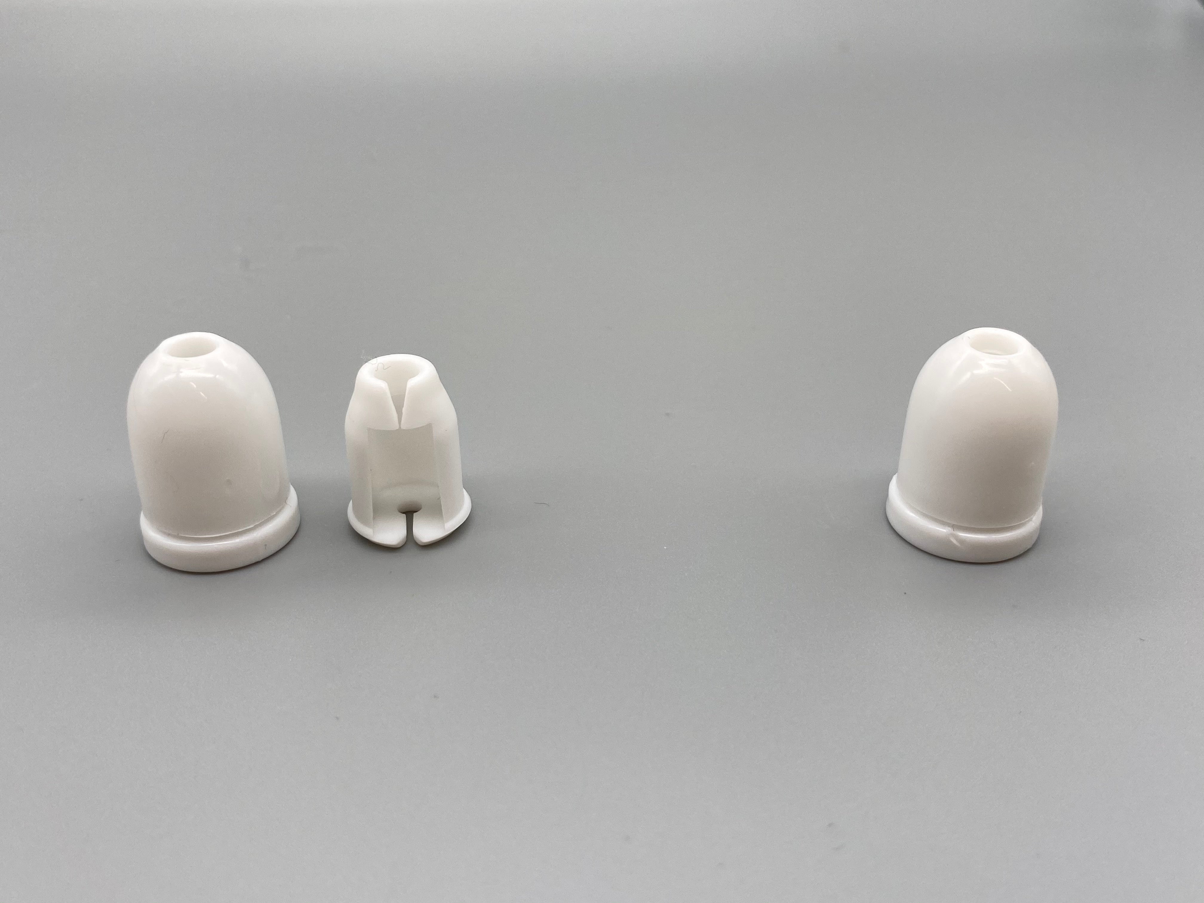Plastic Cord Connector 2 piece connector - White Acorn - Cord Light pu